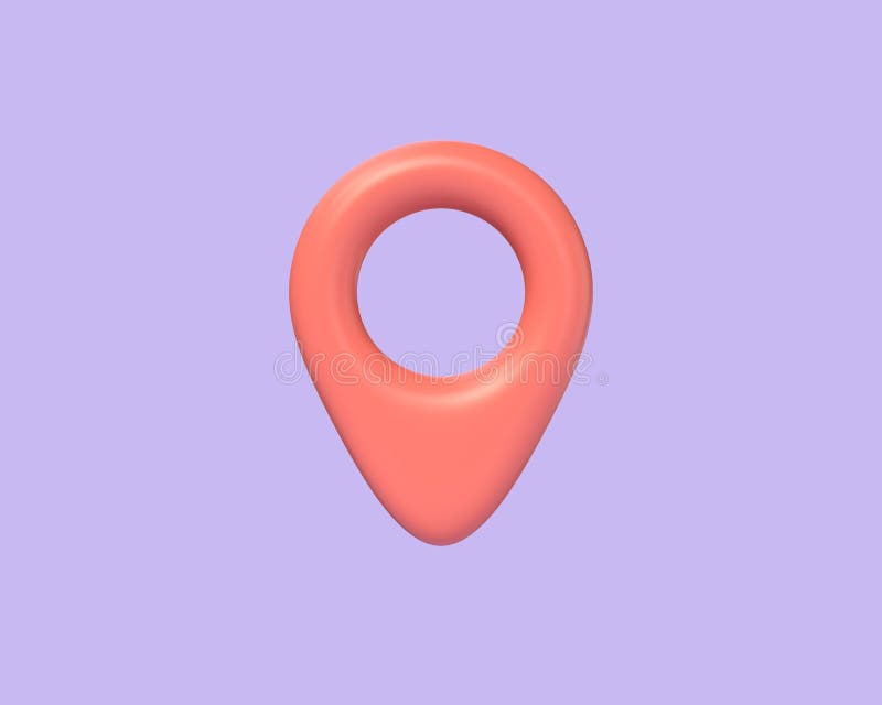 3d Geolocation Icon for Tracking Parcels Gps on the Map. Delivery ...