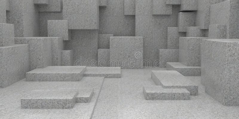3D Geometric Abstract Cuboid Wallpaper Background Stock Image - Image ...