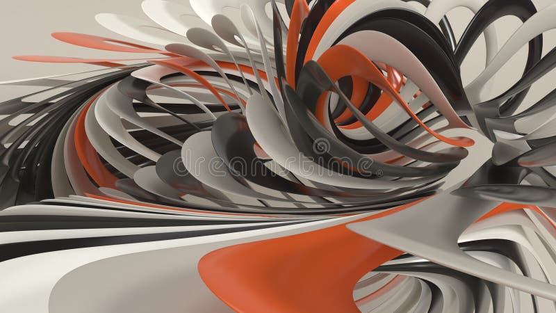 3D Geometric Abstract Twist Background Stock Illustration ...
