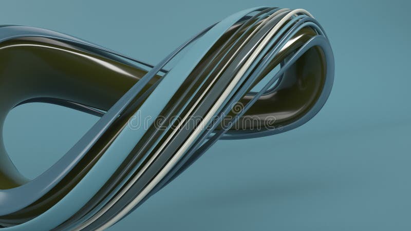 3D Geometric Abstract Twist Background Stock Illustration ...