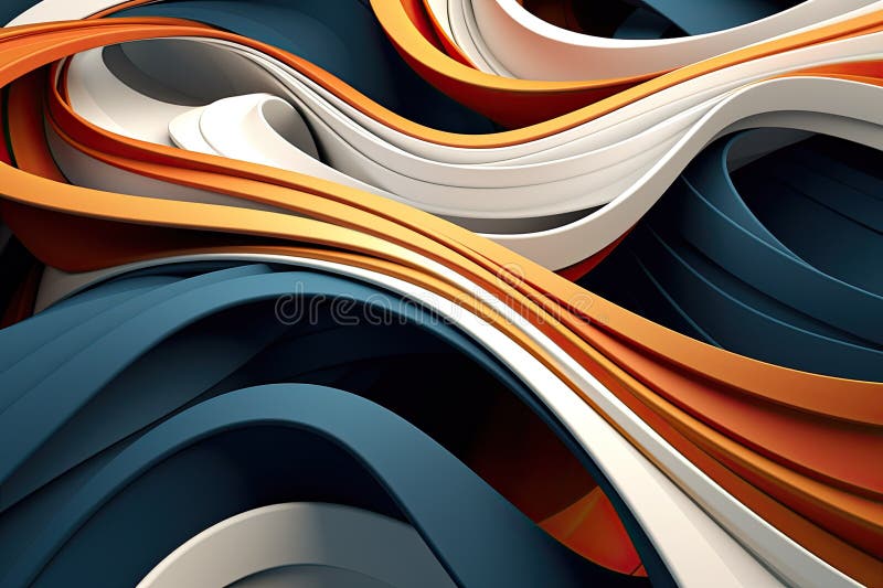 3D Geometric Background Interlocking Shapes and Patterns in a ...