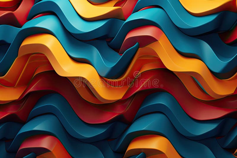 3D Geometric Background Interlocking Shapes and Patterns in a ...