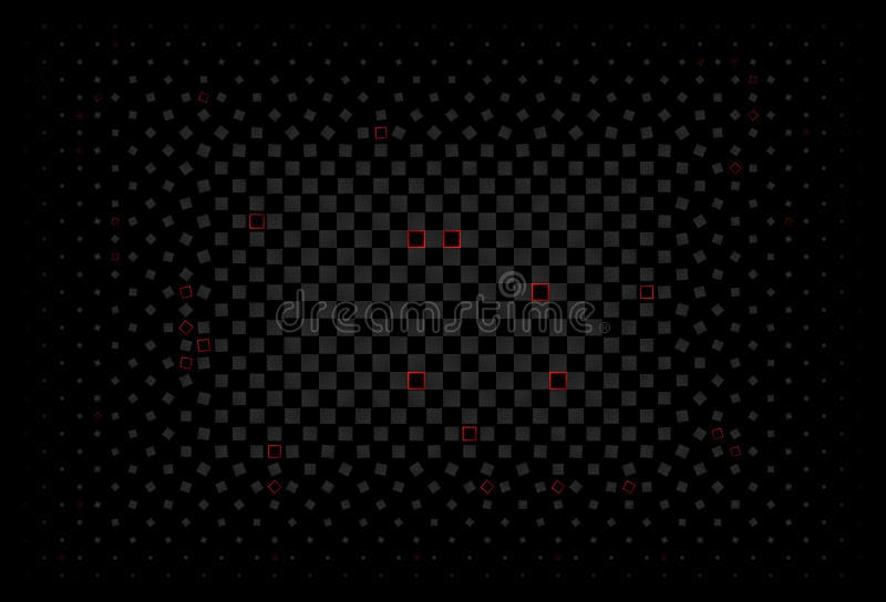3d Geometric Black, Red Square Pattern on Black Background Stock ...