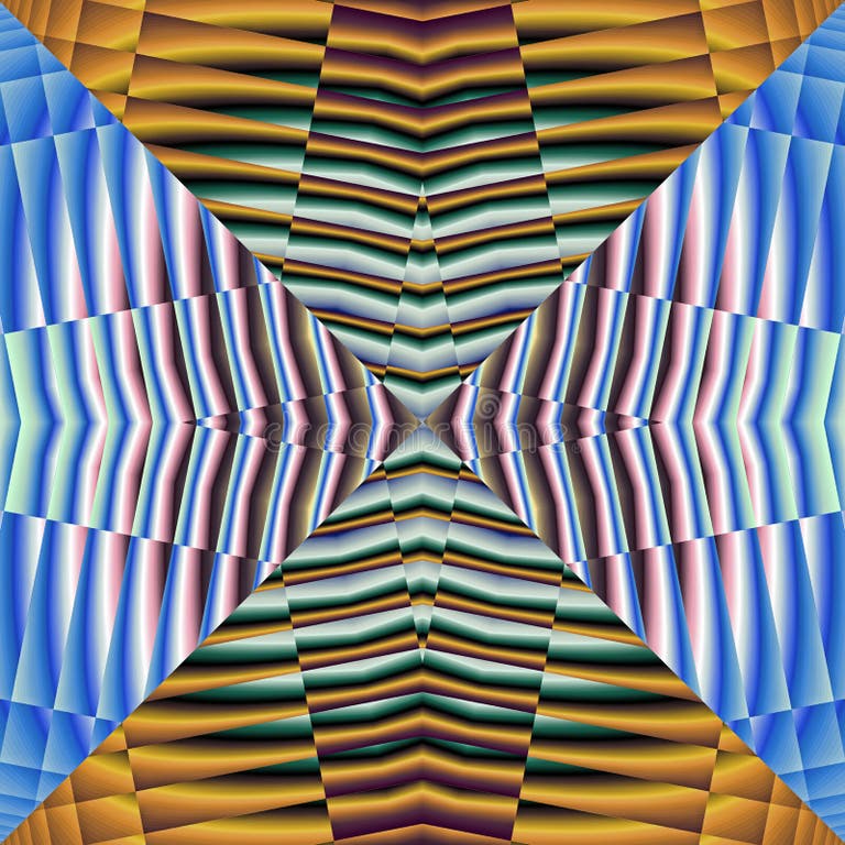 3d Geometric Complementary Colors Pattern Stock Illustration ...