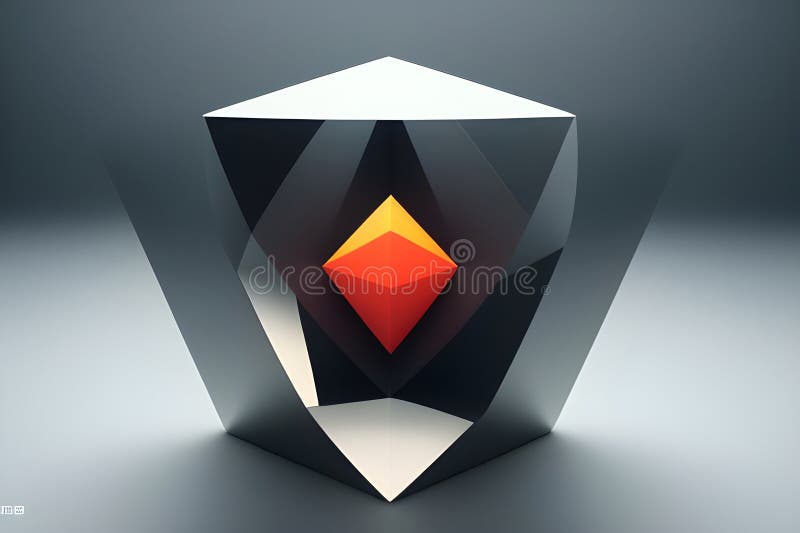 Abstract 3d Rendering of Geometric Shapes Composition with Squares ...