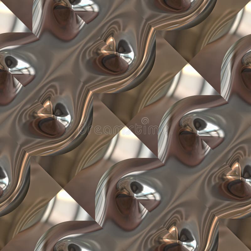 3d Geometric Metallic Melting Graphic Stock Illustration - Illustration ...