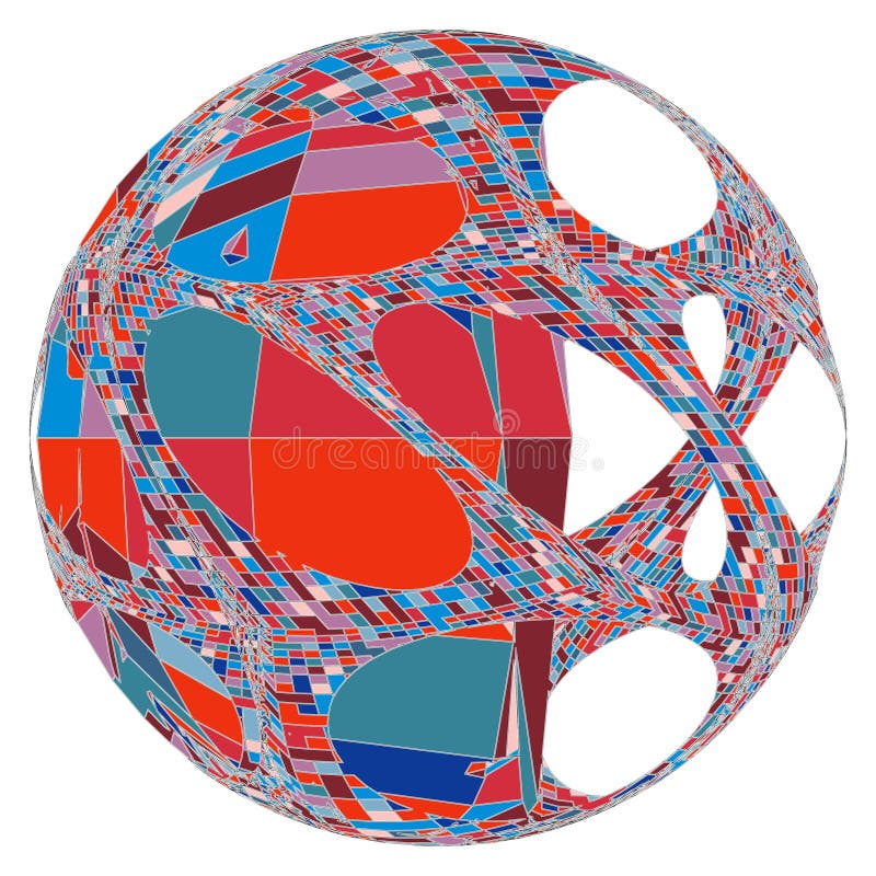 3D Geometric Organic Marble Ball Shape Stock Vector - Illustration of ...