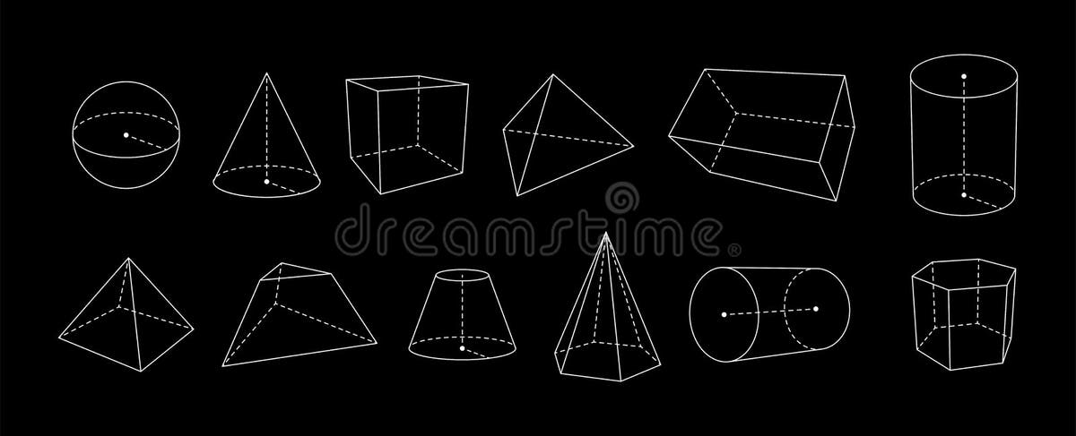Math Solid Shapes Stock Illustrations – 286 Math Solid Shapes Stock ...