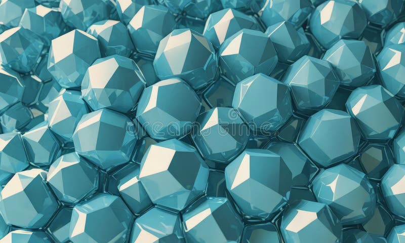 3D Geometric Pattern Composed Numerous Blue and White Hexagonal Shapes ...