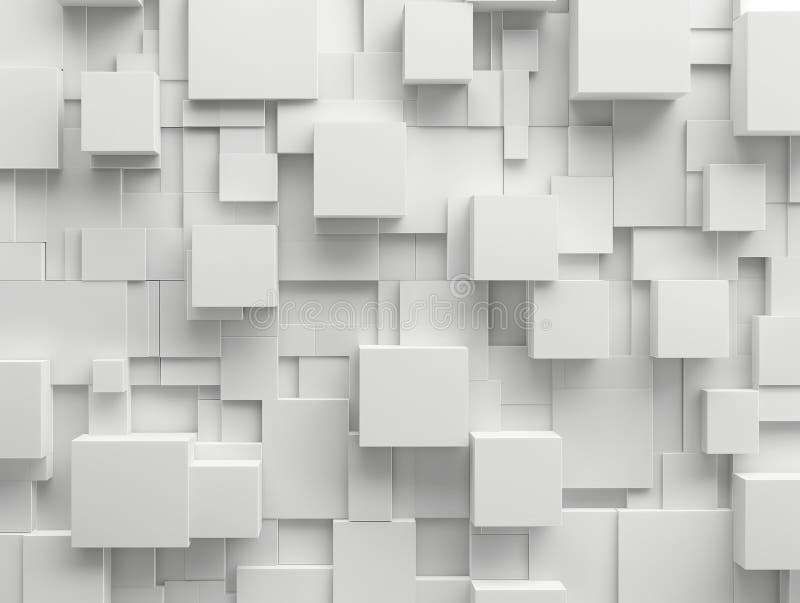 Abstract White Cubes Pattern Stock Photo - Image of lines, complexity ...