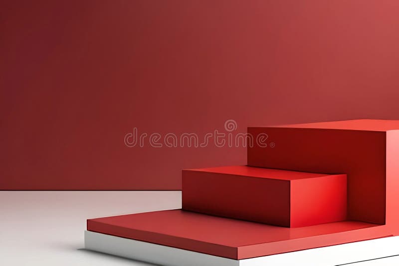 3D Geometric Platform, with the Backdrop Featuring a Gradient Effect ...