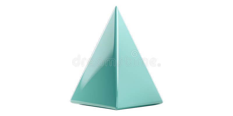 3D Geometric Pyramid Shape Isolated on Transparent Background Stock ...
