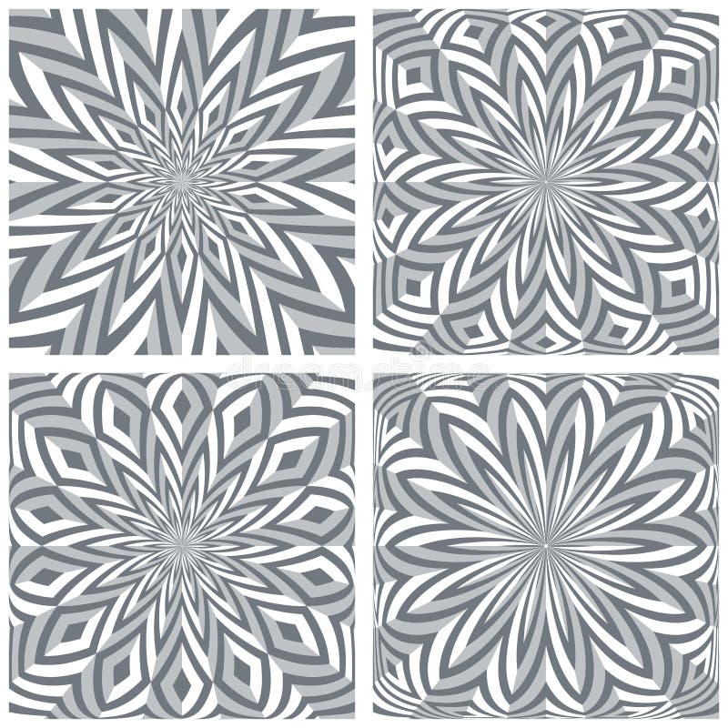 3d Geometric Rotation Patterns Set Stock Vector - Illustration of ...