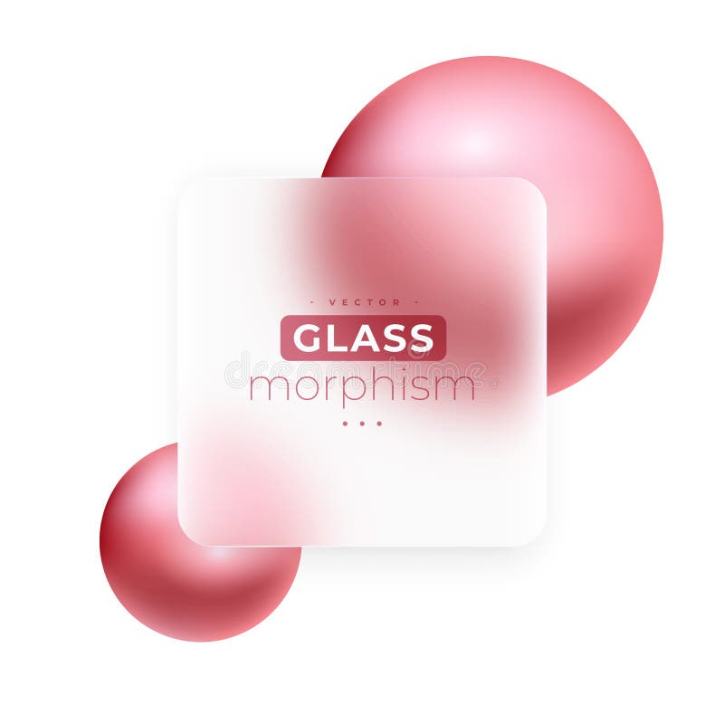 Blurry Glassmorphism Background with Blank Acrylic Sphere Frame Stock ...