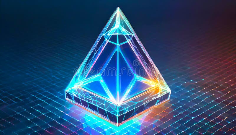 3d Geometric Shape . Hologram Figure Isolated Background Stock ...
