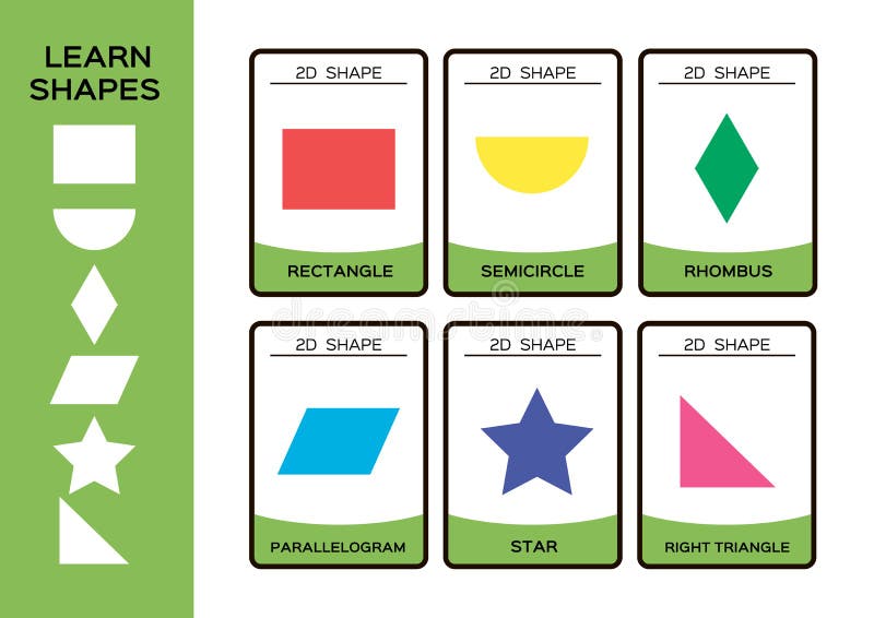 Basic Shapes Learning Math Visual Puzzle Stock Vector - Illustration of ...