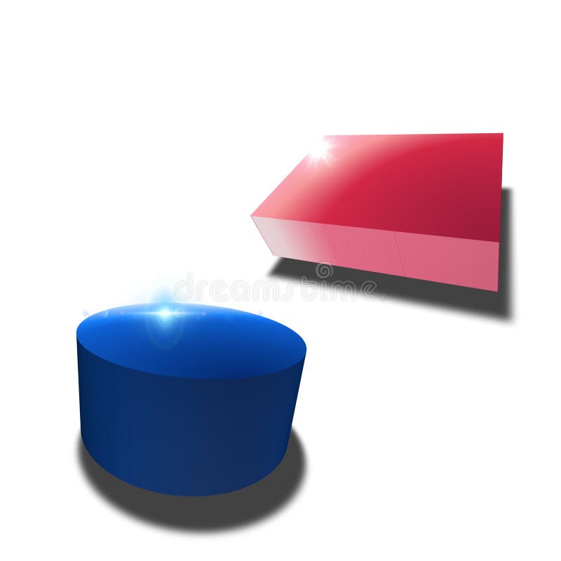 3d Geometric Shapes Effect Vector Illustration Stock Illustration ...