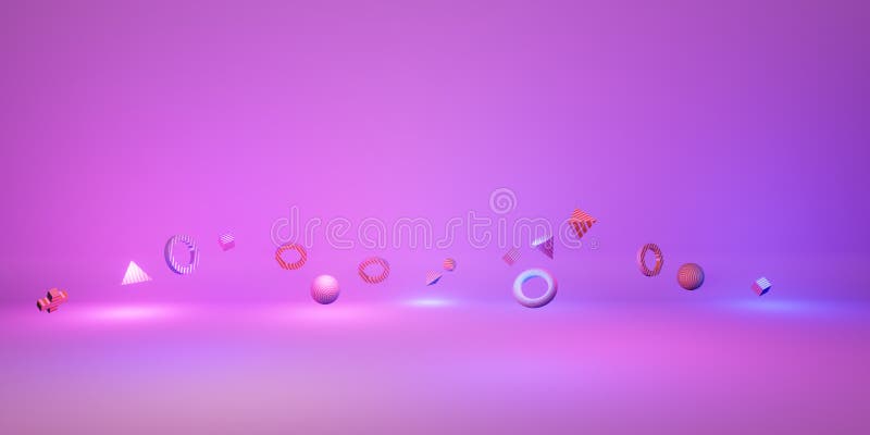 3d Geometric Shapes Fun and Colorful Backgrounds 3d Illustration Stock ...