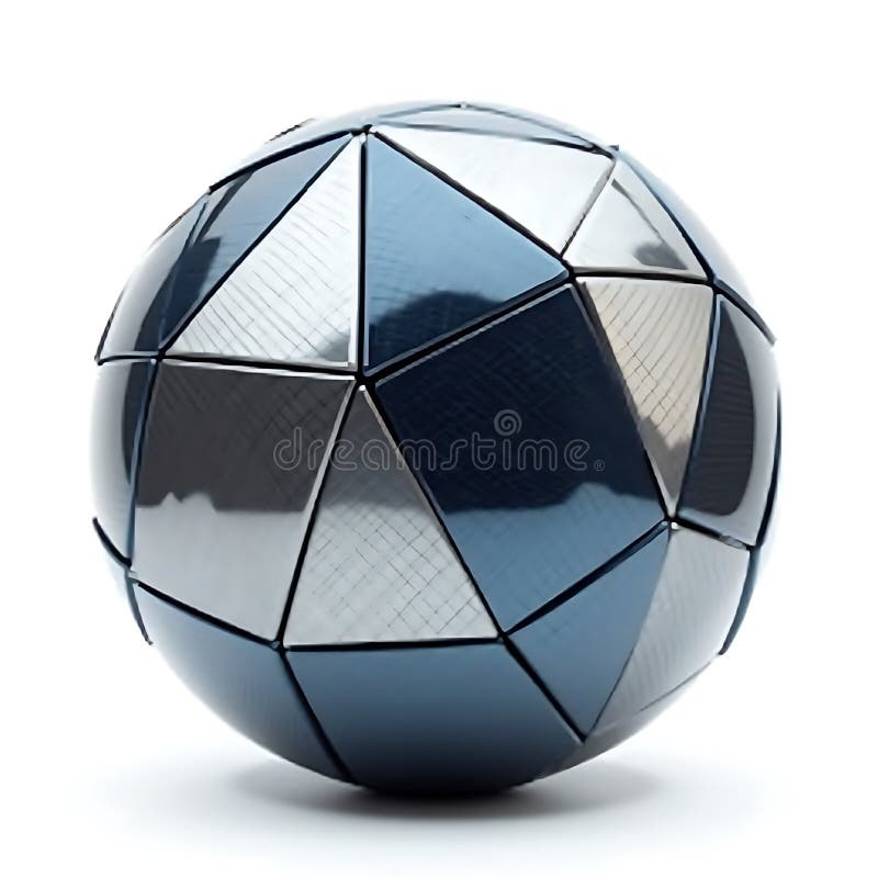 3D Geometric Sphere with Triangular Facets Stock Illustration ...
