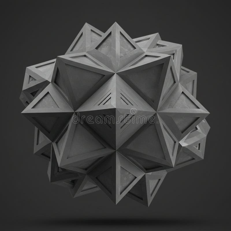 A 3D Geometric Structure Composed of Numerous Interlocking Triangular ...