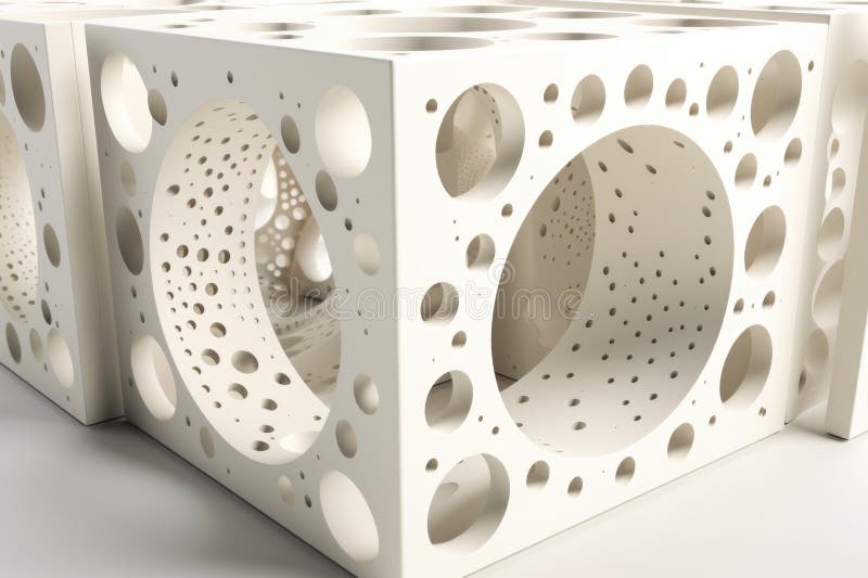 3d Geometric Structure with Holes, Showing Peek of Inside Stock ...
