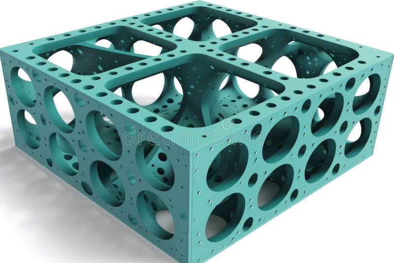 3d Geometric Structure with Holes, Showing Peek of Inside Stock ...