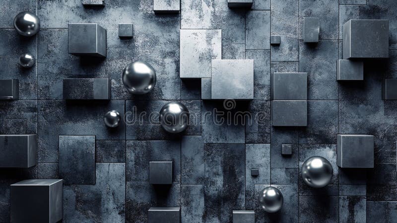 A 3D Geometric Texture with Metallic Surfaces and Deep Shadows ...