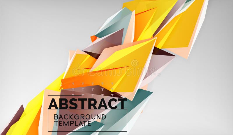 3d Geometric Triangular Shapes Abstract Background, Color Triangles ...