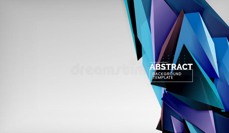 3d Geometric Triangular Shapes Abstract Background, Color Triangles ...