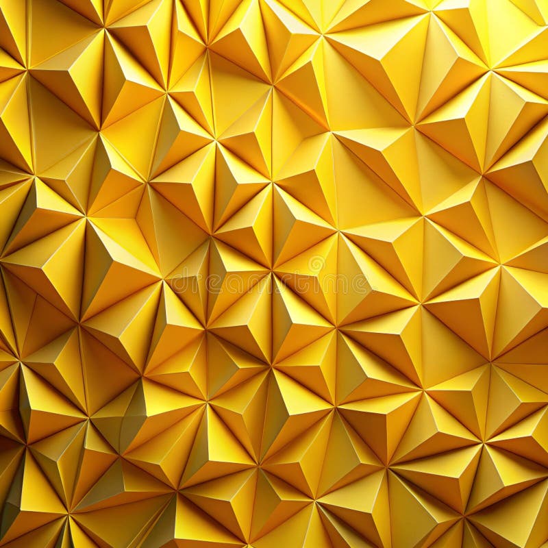 Geometric 3d Yellow Abstract Background, Wallpaper with Copy Space ...