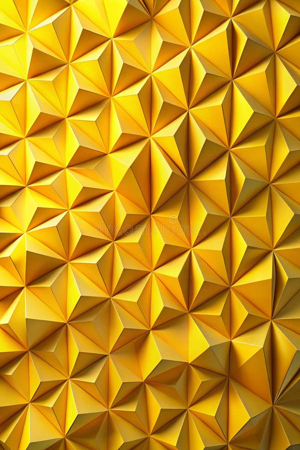 Geometric 3d Yellow Abstract Background, Wallpaper with Copy Space ...