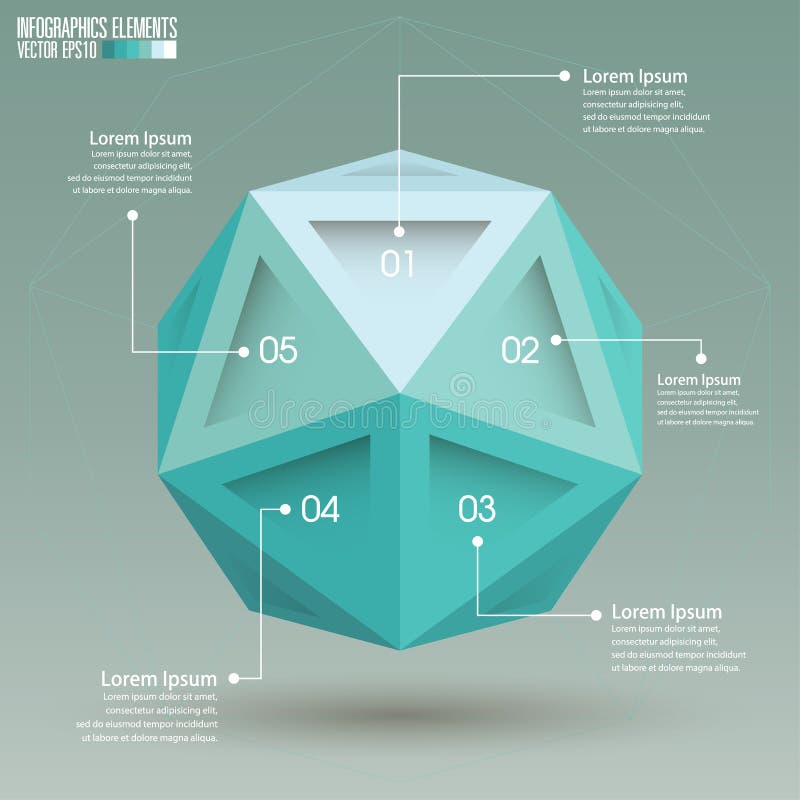 Geometry Infographics Template Stock Vector - Illustration of ...