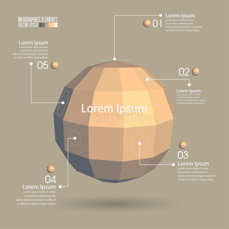 Geometry Infographics Template Stock Vector - Illustration of ...