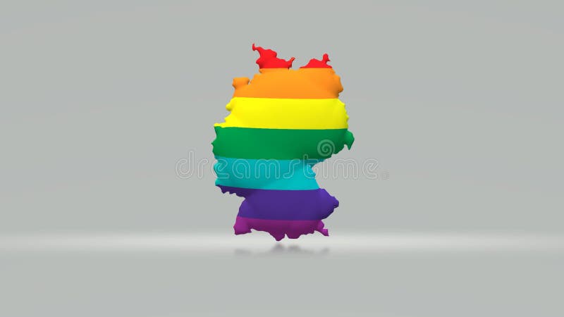 3D Germany LGBT Flag Floating Stock Footage - Video of continental ...