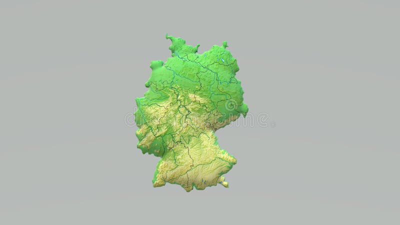 3D germany map floating stock video. Video of maps, borderline - 208083115