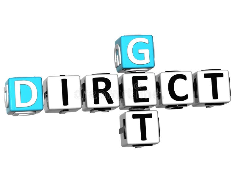 3D Get Direct Mail Crossword Stock Illustration - Illustration of ...