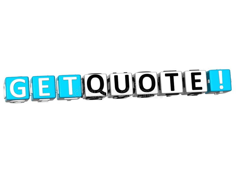 3d Get Quote Block Text White Stock Illustrations – 2 3d Get Quote ...