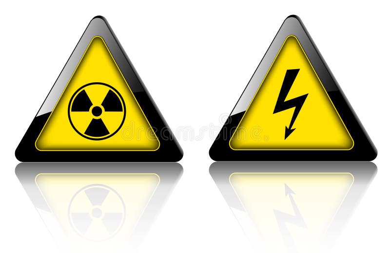 3D Gevaar En Waarschuwingsborden Vector Illustratie - Illustration of ...