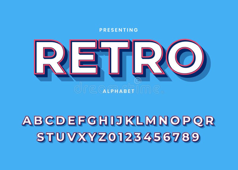 Vectorstijlvol Alfabet. Coole Lettertype. Heldere 3d Alfabet Letters En ...