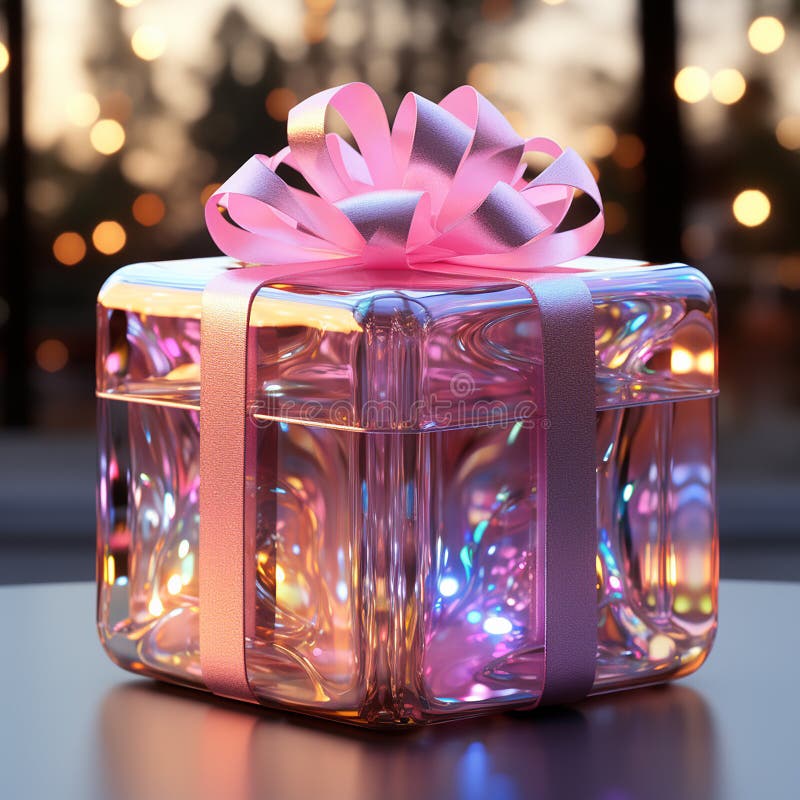 3D Gift Box in Gradient Colors Stock Illustration - Illustration of ...