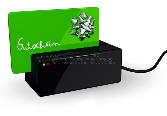 3D Gift Card Terminal Green, Stock Illustration - Illustration of ...