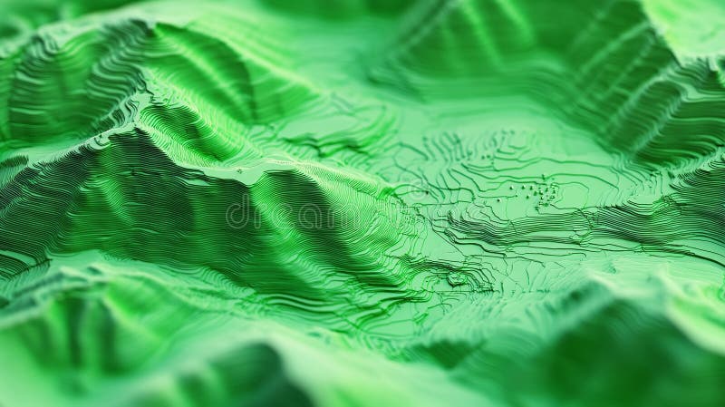 3D GIS Map of an Agricultural Valley Displaying Elevation Crop ...