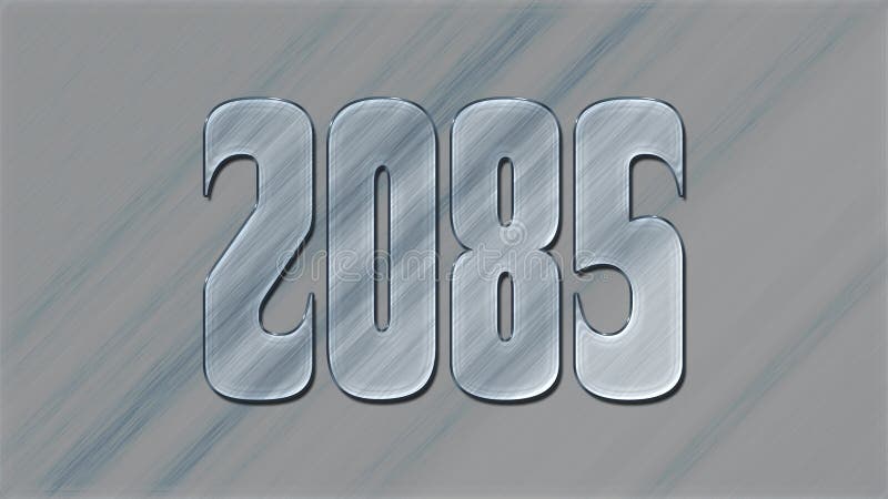 3D Glass Effect Number Design of 2085, Glassy Background. Stock ...