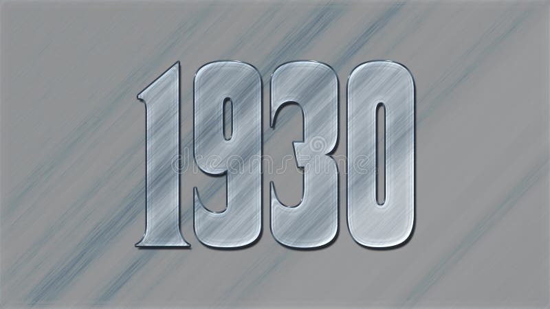 3D Glass Effect Number Design of 1930, Glassy Background. Stock Image ...