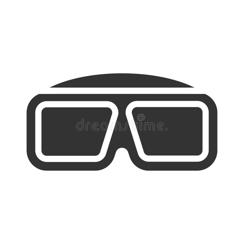 3D glass icon stock vector. Illustration of goggles - 203091023