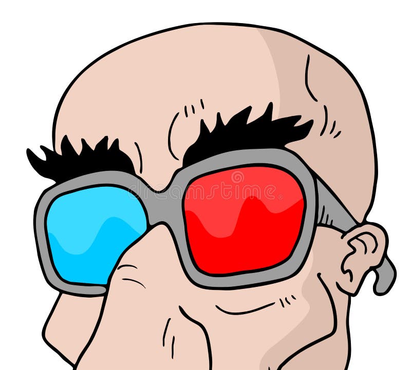 3D glasses stock vector. Illustration of comic, expressive - 51666090