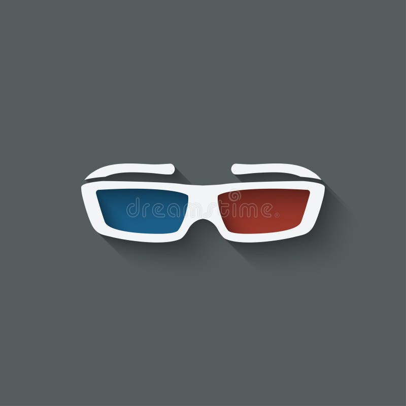 3d glasses design element stock vector. Illustration of futuristic ...