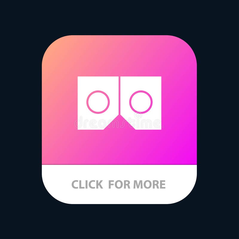 3d, Glasses, Vr, Movie Mobile App Button. Android and IOS Glyph Version ...