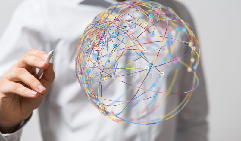 A the 3d Global Network of People Stock Photo - Image of blue, globe ...