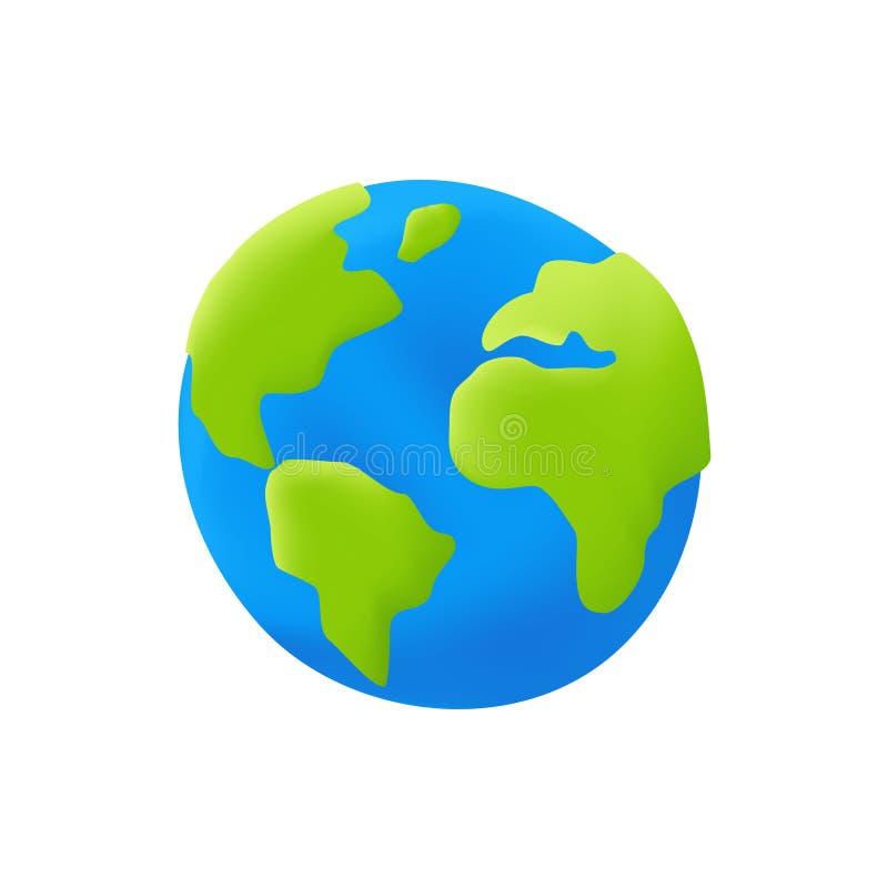 3d Globe Cartoon Vector Icon. Concept for Planet Earth. Save ...